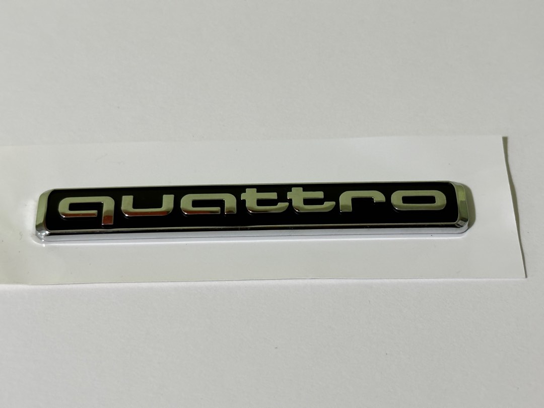 Audi Quattro emblem, Car Accessories, Accessories on Carousell