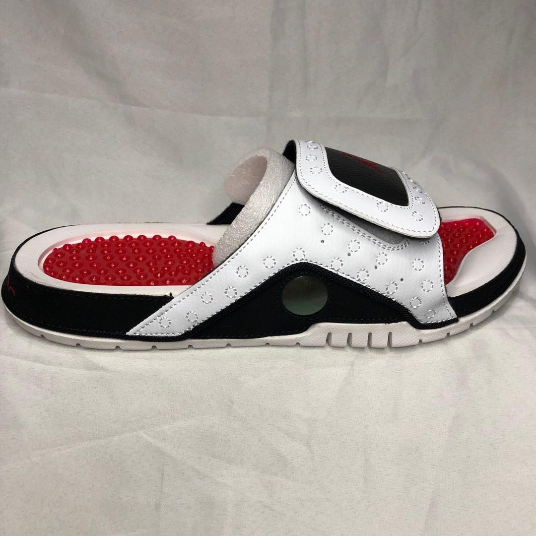 AUTHENTIC Jordan hydro 13 retro slider RARE WHITE/TRUE RED original ...