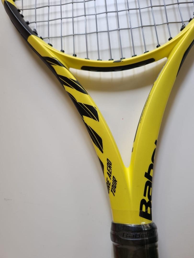 Babolat Pure Aero Tour Tennis Racquet - Strung with Luxilon Alu Power ...