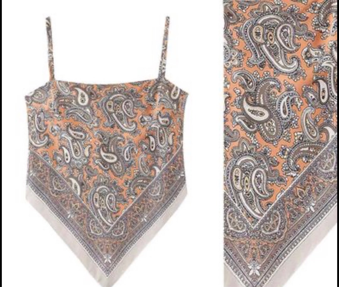 Bandana scarf tube top, Women's Fashion, Tops, Sleeveless on Carousell
