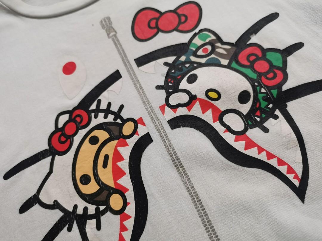 Bathing Ape colab Hello Kitty, Women's Fashion, Tops, Shirts on Carousell