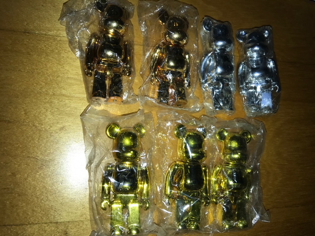 Bearbrick basic series 13 14 22 bling chrome letter alphabet BRI bear ...