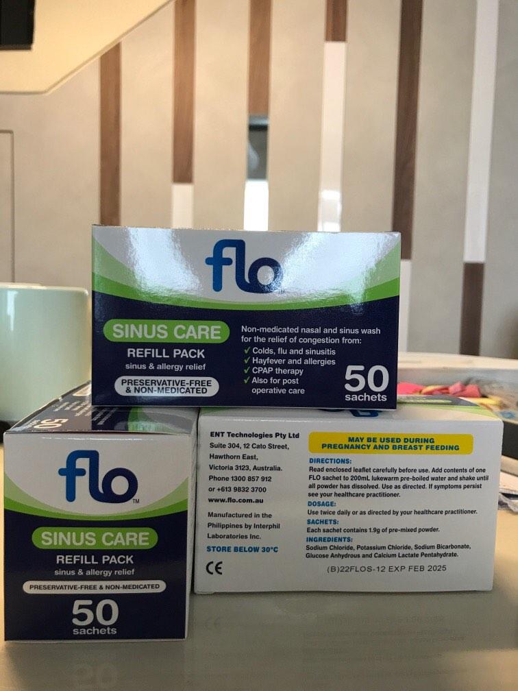 BNIB FLO Sinus Care Refill pack 50 sachets (** free delivery IF) expiry ...