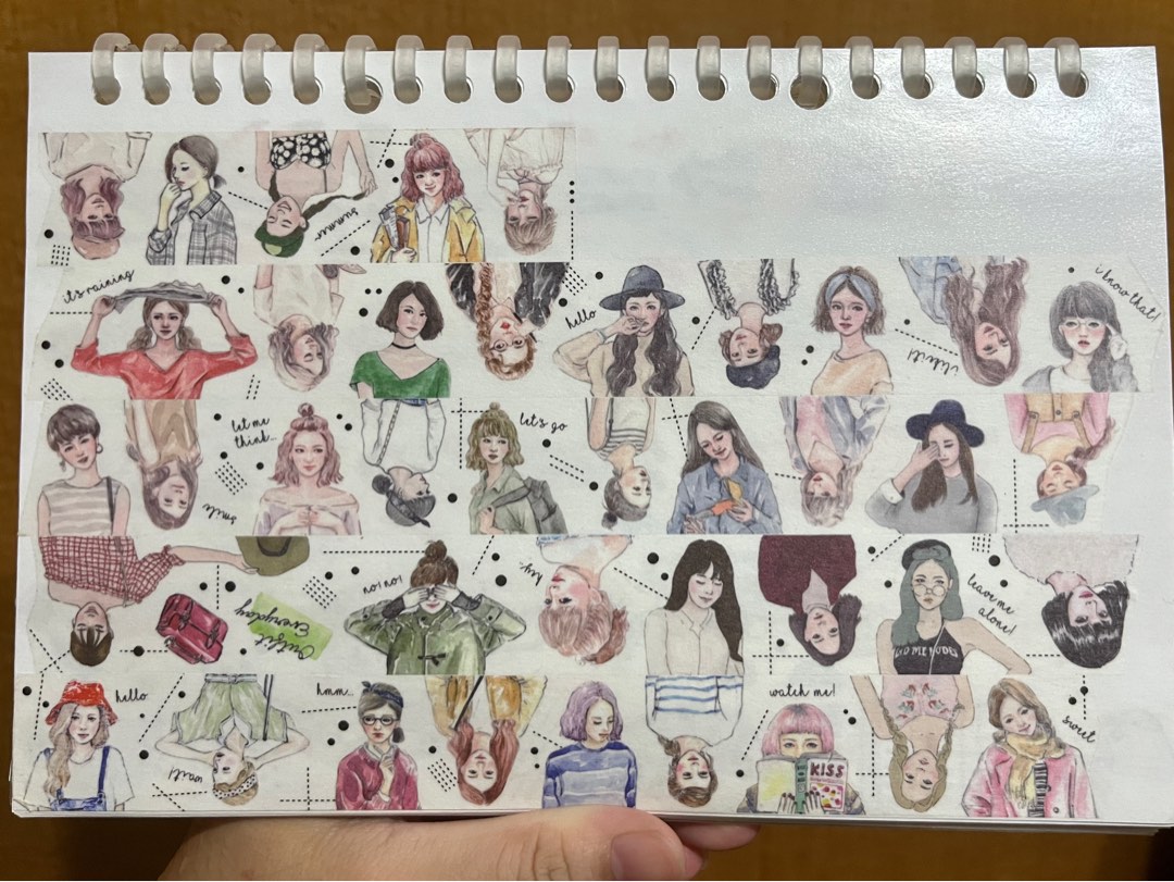 Bon Bon Stickers邦妮/女孩玩穿搭/和紙膠帶循環分裝, 書籍、休閒與玩具, 文具、藝術、手工藝, 文具、上學用品在旋轉拍賣