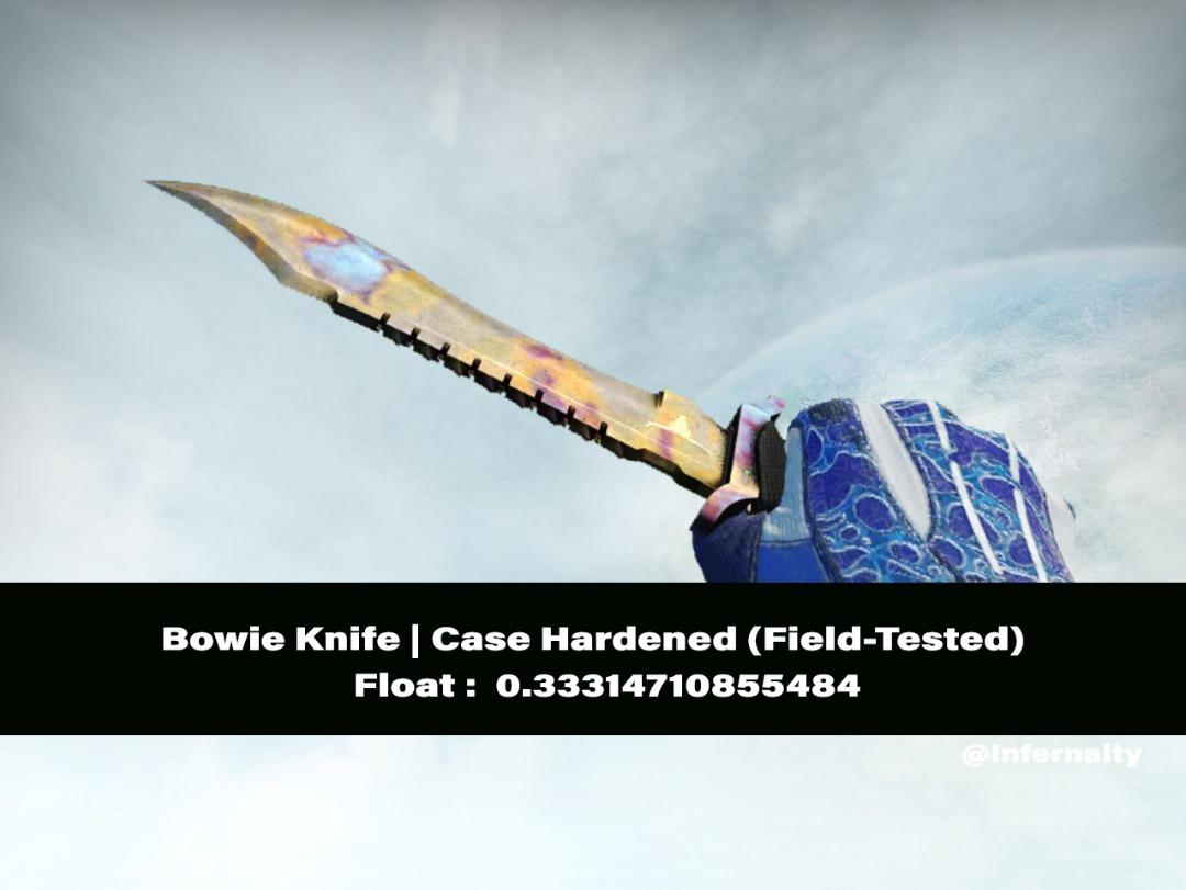 Bowie Knife Case Hardened FT CSGO SKINS KNIVES, Video Gaming, Gaming ...