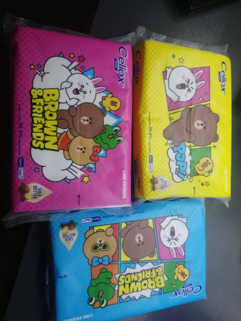 Brand new line friends packaging cellox purify tissue papers brown ...