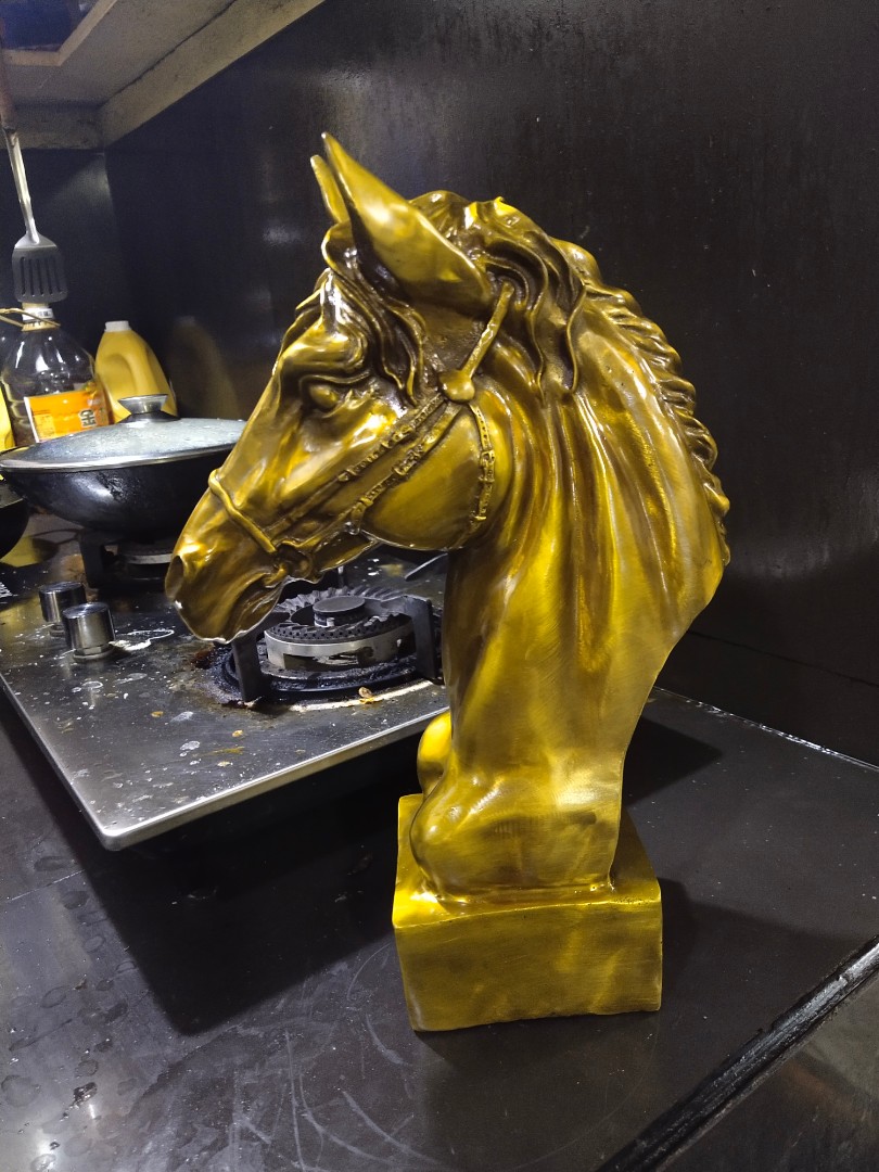 Brass horse head bust statue, Hobbies & Toys, Memorabilia ...