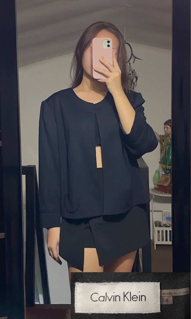 CALVIEN KLEIN blazer, Women's Fashion, Coats, Jackets and Outerwear on ...