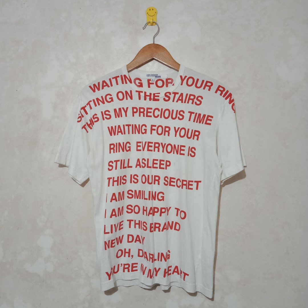 CDG Junya Watanabe AD2001 Poem Shirt, Men's Fashion, Tops & Sets ...