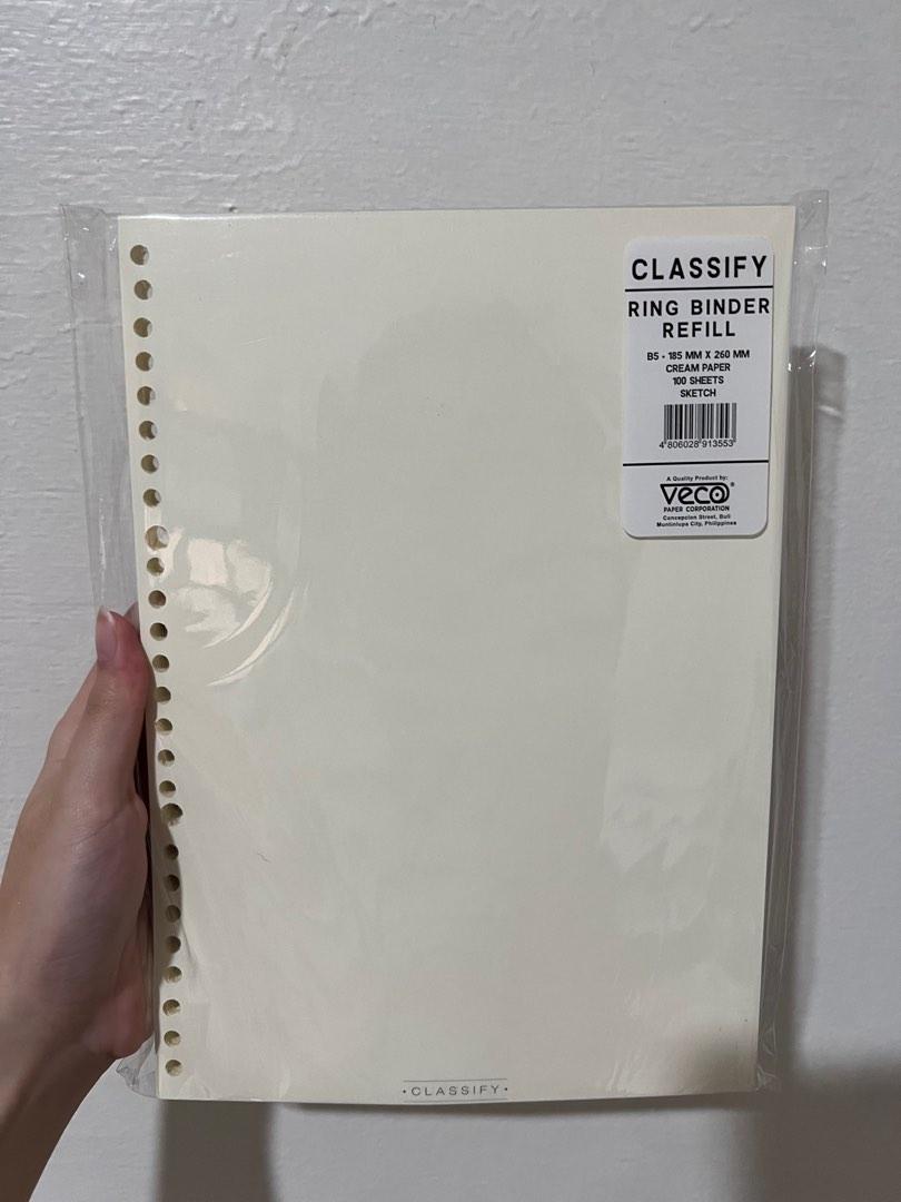 Classify Ring Binder Refill B5 Sketch, Hobbies & Toys, Stationary ...