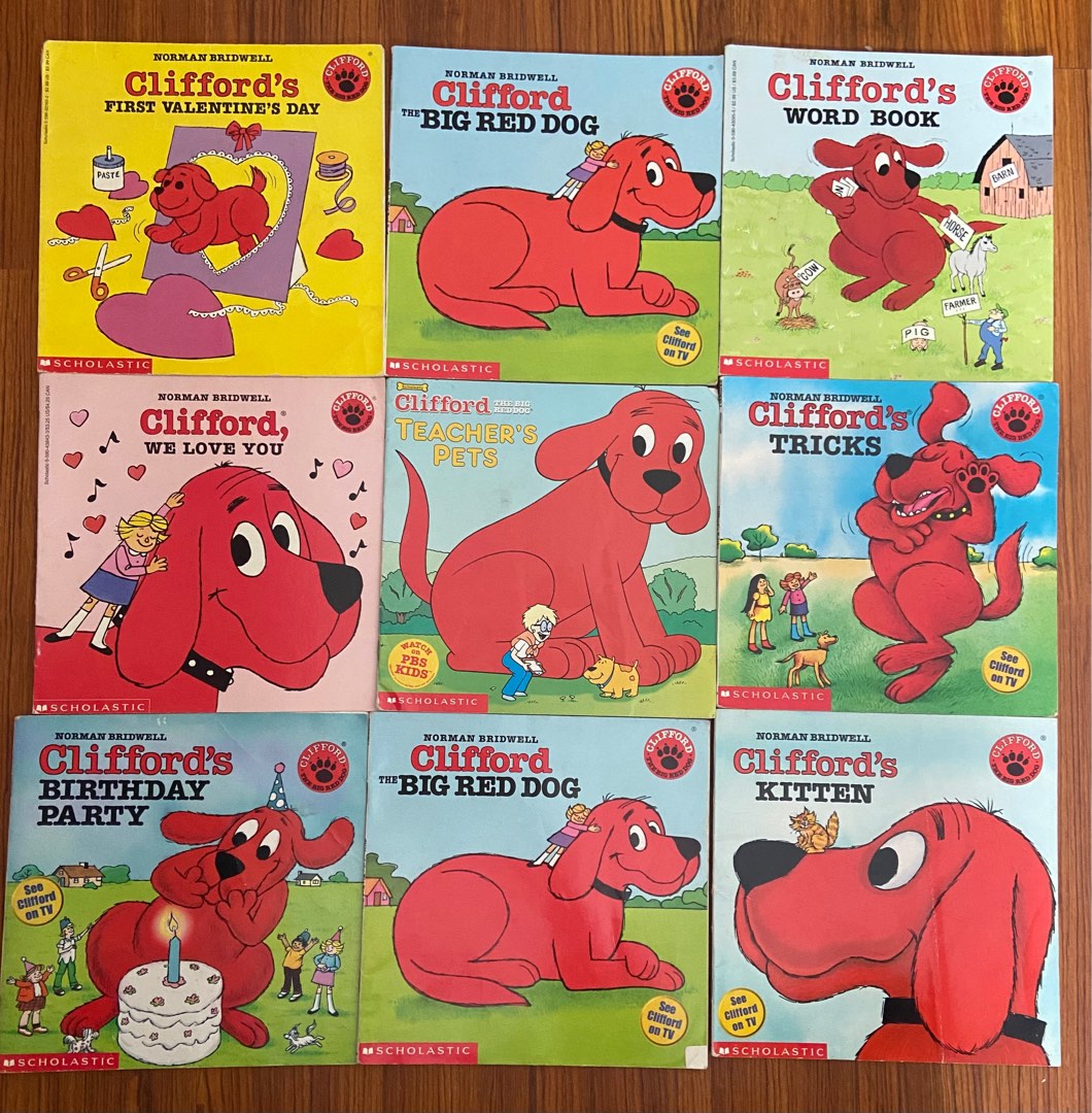 Clifford the big red dog books (15 books in total), Hobbies & Toys ...