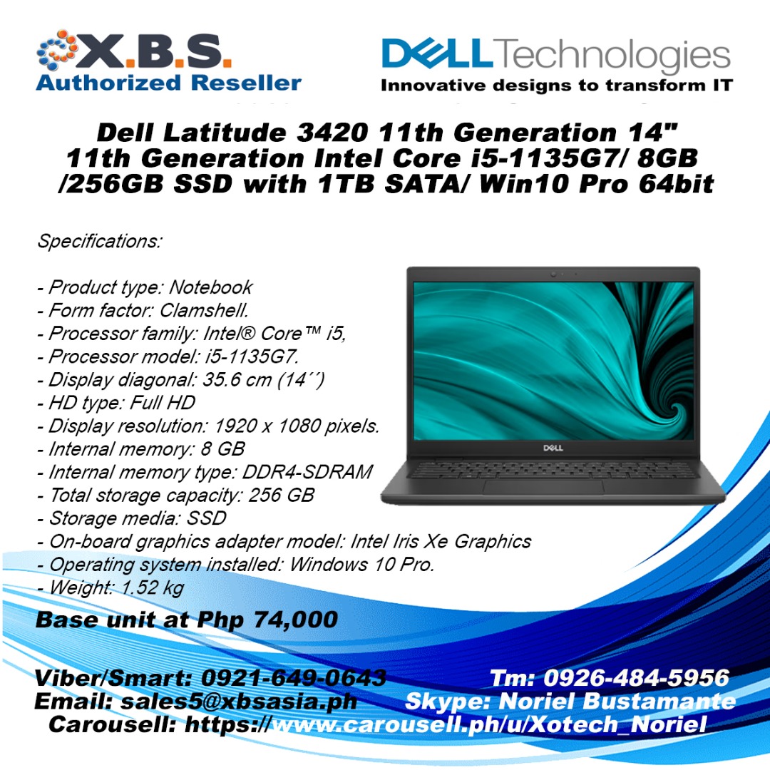 Dell Latitude 3420 11th Generation 14" 1th Generation Intel Core i5 ...