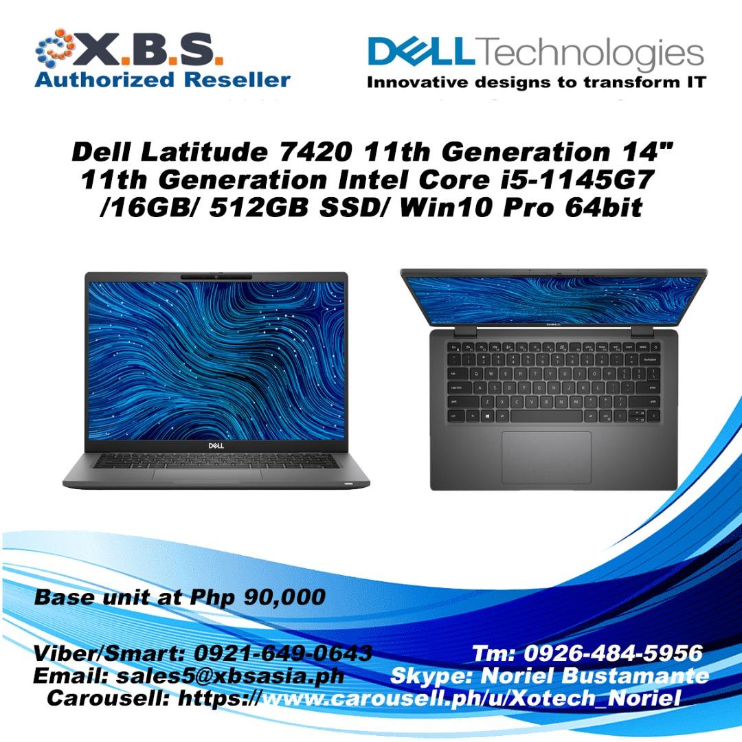 Dell Latitude 7420 11th Generation 14" (w/ DA305 11th Generation Intel Core i5-1145G7, Computers ...