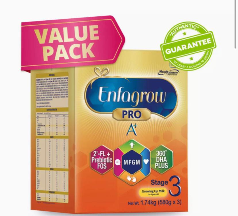 Enfagrow pro A+ stage 3 (1-3 years old), Babies & Kids, Nursing ...