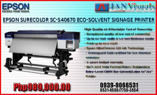 Epson SureColor SC-S40670 Large Format Printer, Computers & Tech ...