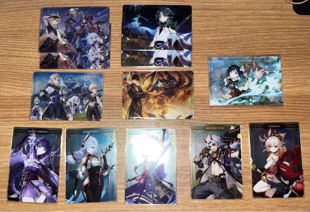 Genshin Impact metal cards, Hobbies & Toys, Toys & Games on Carousell
