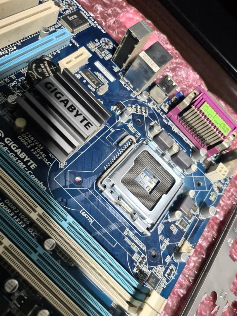Gigabyte motherboard GA-G41M-Combo - LGA 775, Micro ATX Form Factor ...