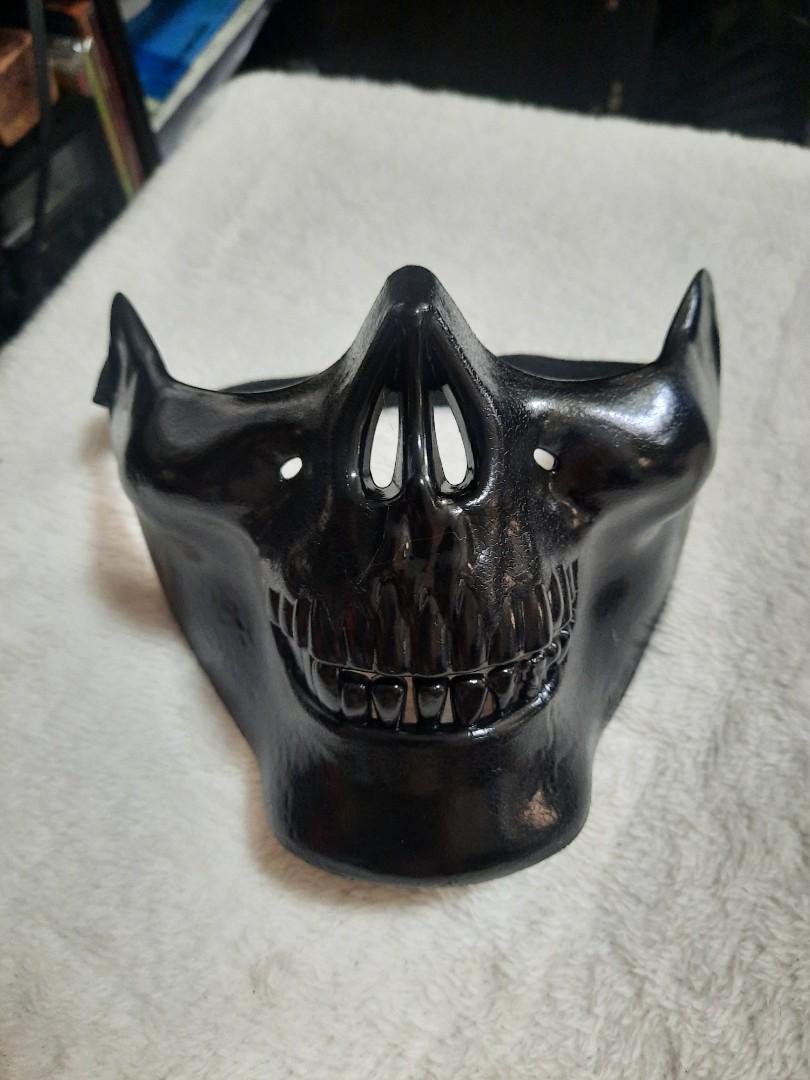 Halloween Mask Skull Half Face Mask, Hobbies & Toys, Toys & Games on ...