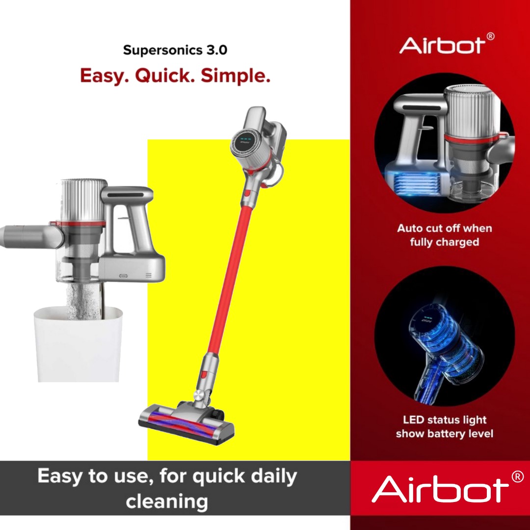 Hand Held Vaccum Cleaner - Airbot Supersonics 3.0, TV & Home Appliances ...