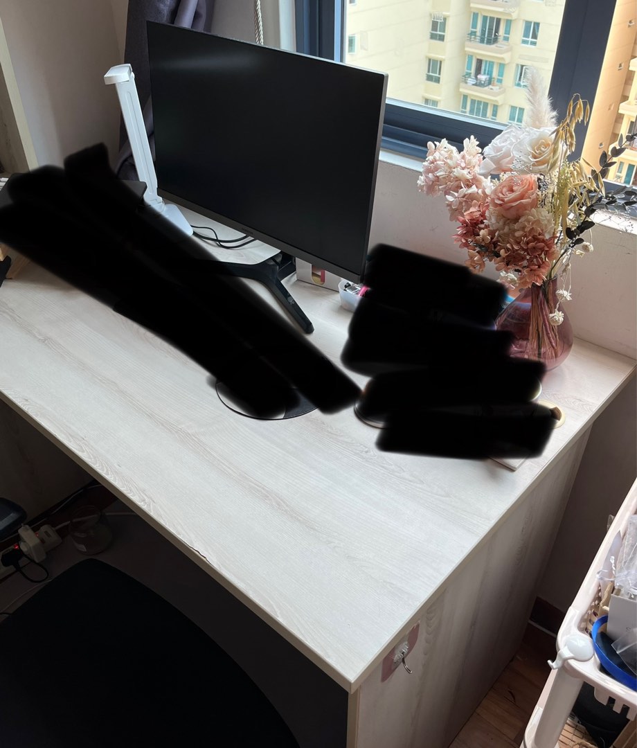 Light Wood Study Desk, Furniture & Home Living, Furniture, Tables ...