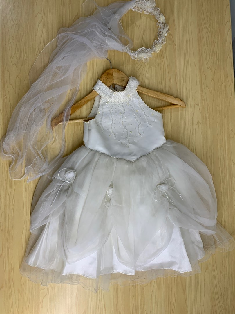 Little Bride Gown for 3-4yo, Babies & Kids, Babies & Kids Fashion on ...