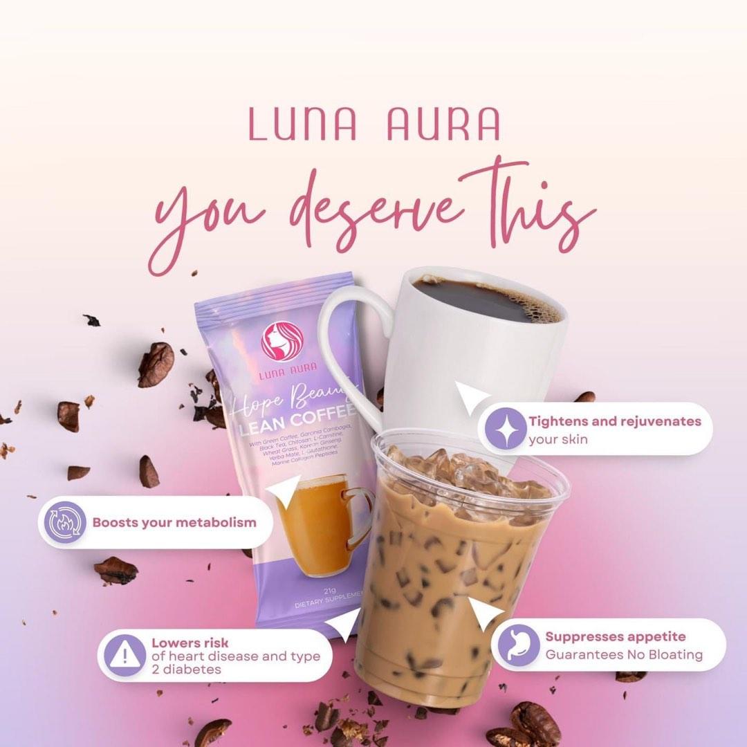 Luna Aura Hope Glow and Lean Coffee, Health & Nutrition, Health ...