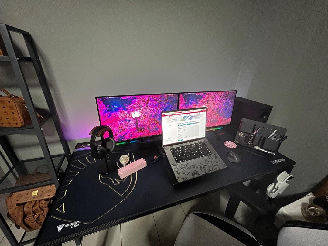 Magnus Table, SecretLab Chair, Prism Monitors, Creative Katana Speaker ...