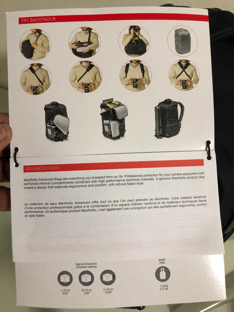 Manfrotto MB MA-BP-TM Advanced Tri Backpack, Men's Fashion, Bags ...