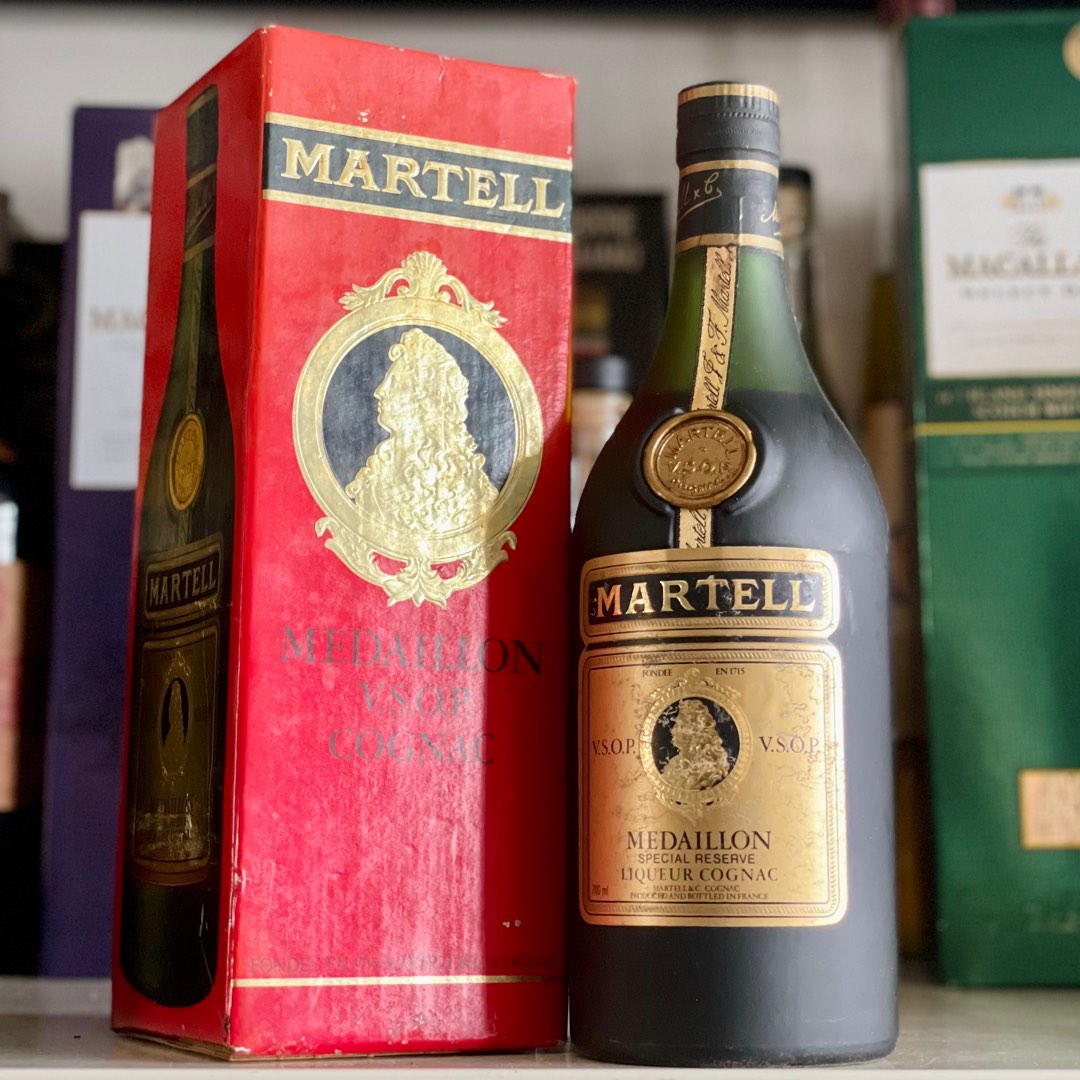 Martell VSOP 1970s double band medallion cognac w box 700ml, Food ...
