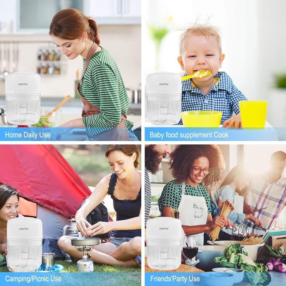 MMTX Mini Food Chopper Electric Small Food Processor Portable Fruit ...