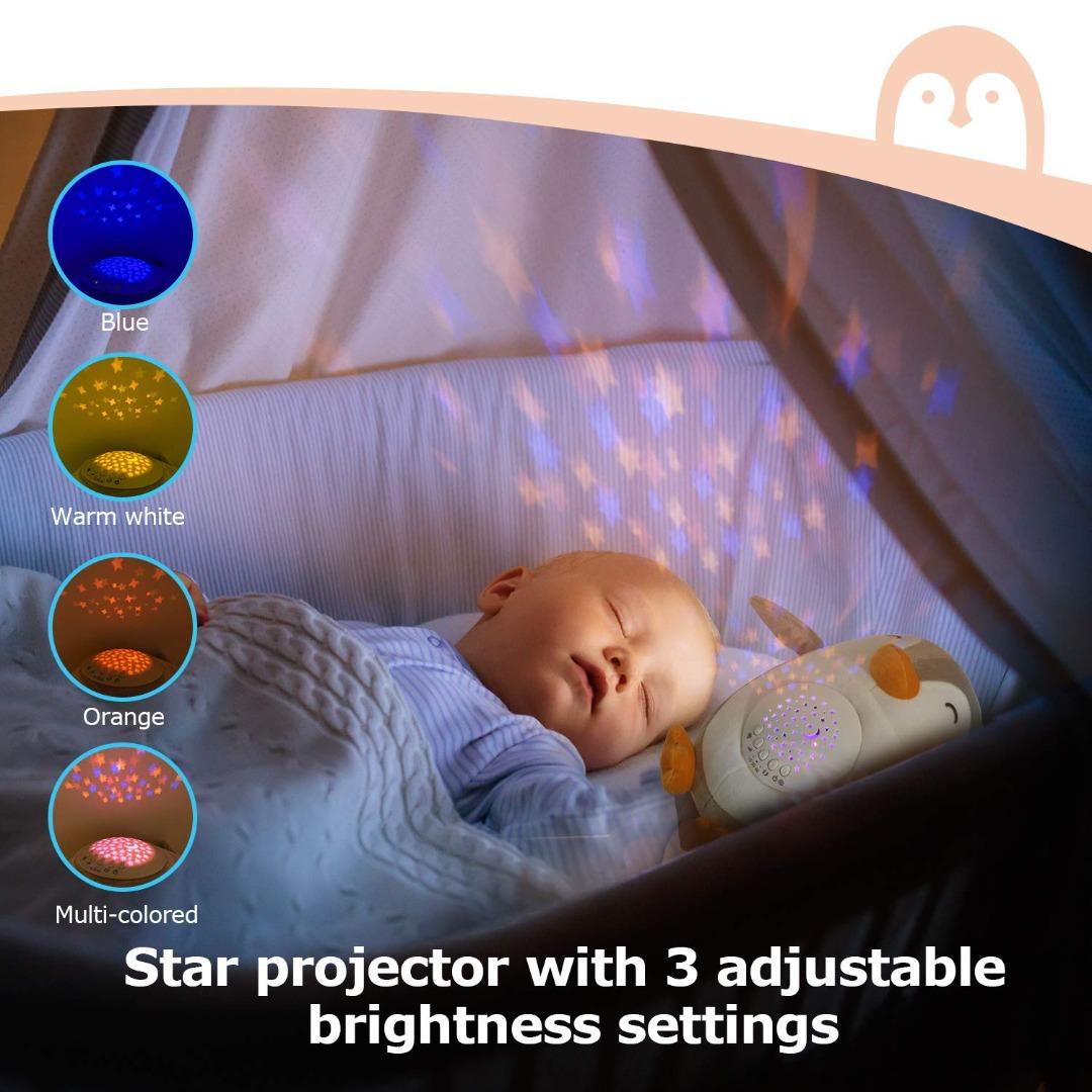 "Momcozy Sleep Aid for Babies, Portable Plush Penguin Baby Music Box ...