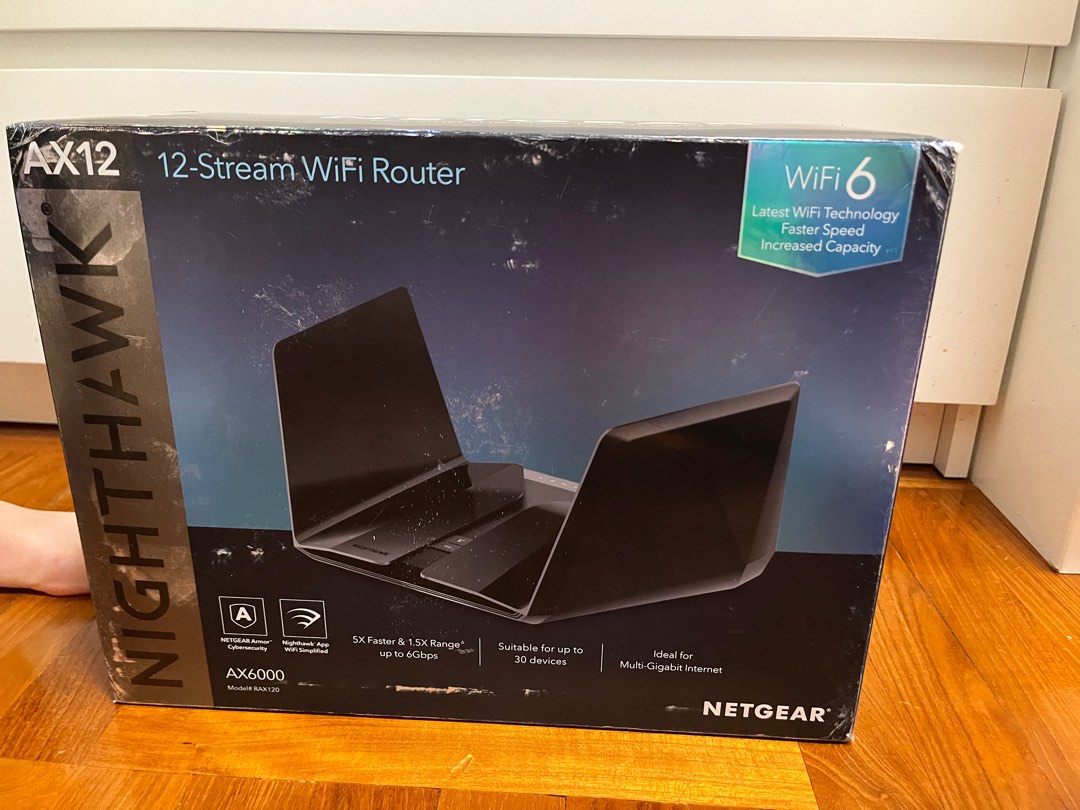 NETGEAR Nighthawk RAX120 旗艦雙頻 WiFi 6 路由器 (AX6000), 電腦＆科技, 電腦周邊及配件, Wifi ...