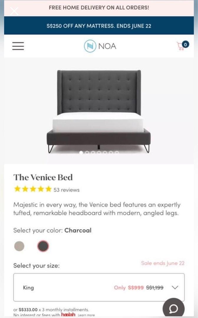 NOA Bed Frame (King size), Furniture & Home Living, Furniture, Bed Frames & Mattresses on Carousell