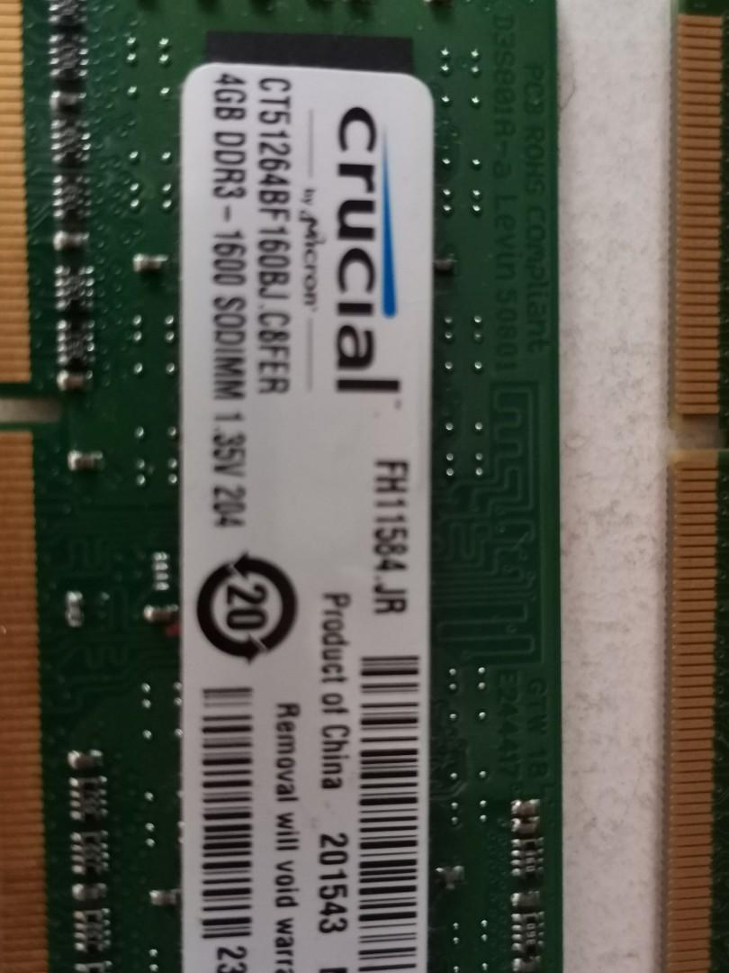 Notebook Laptop Ddr 3 Iii Ram In Working Condition Computers And Tech