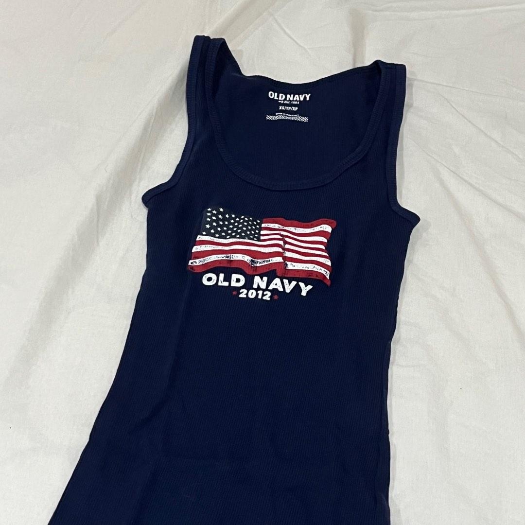 Y2K Old Navy Blue Sleeveless Tank Top, Women's Fashion, Tops, Sleeveless on Carousell