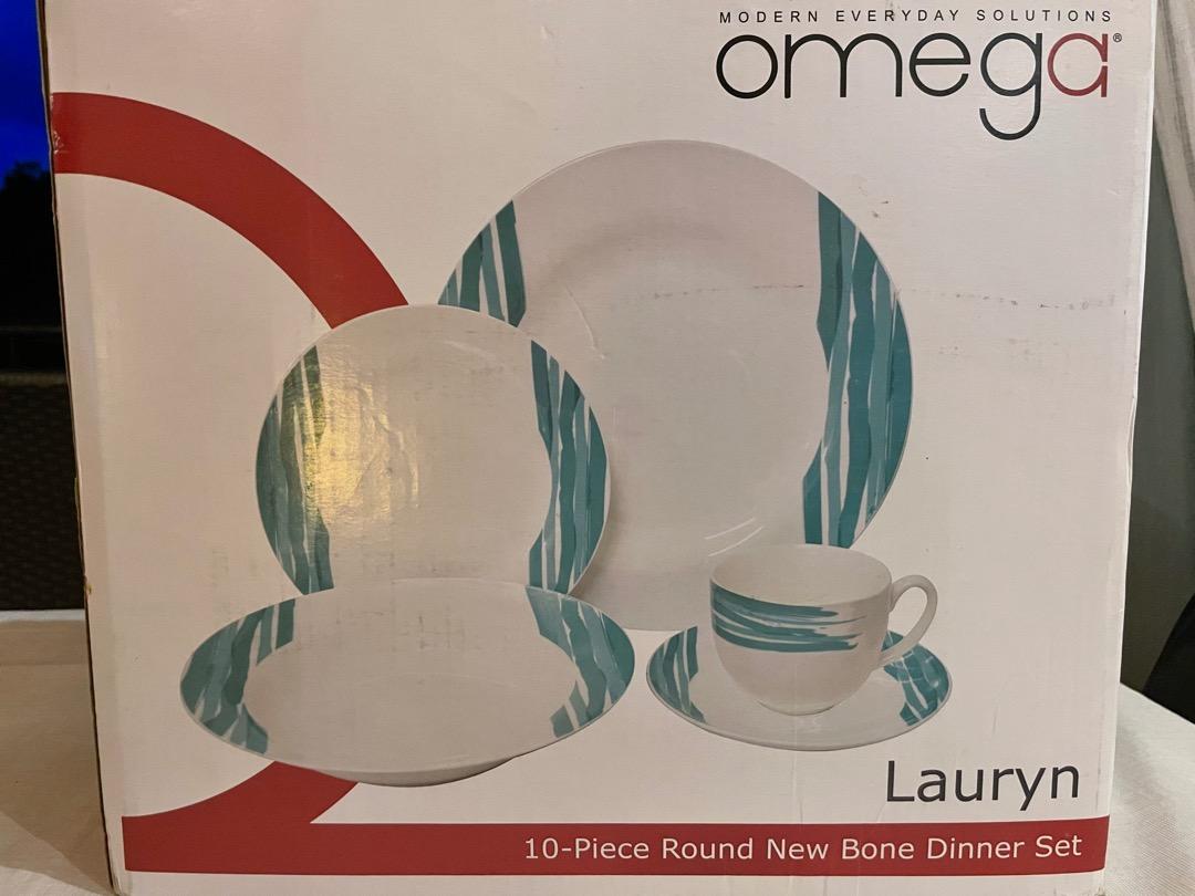 Omega Lauryn 10 - piece round New Bone Dinner Set, Furniture & Home ...
