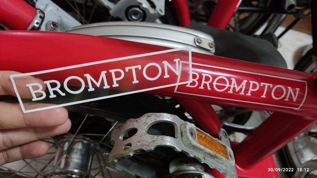 Original Brompton Bicycle size sticker / decal, Sports Equipment ...