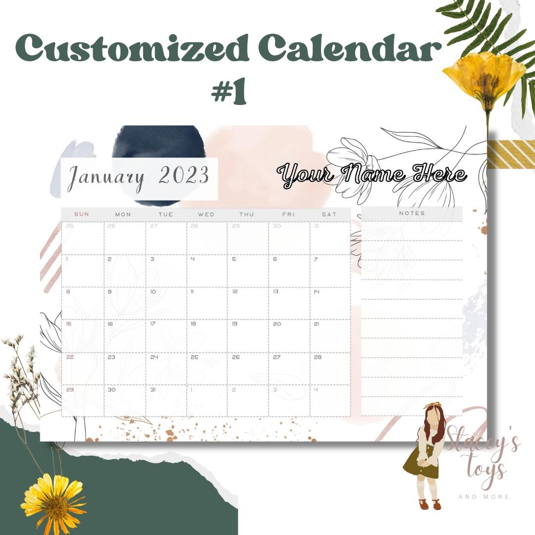 Personalized 2023 Desk Calendar A4, Hobbies & Toys, Stationary & Craft ...