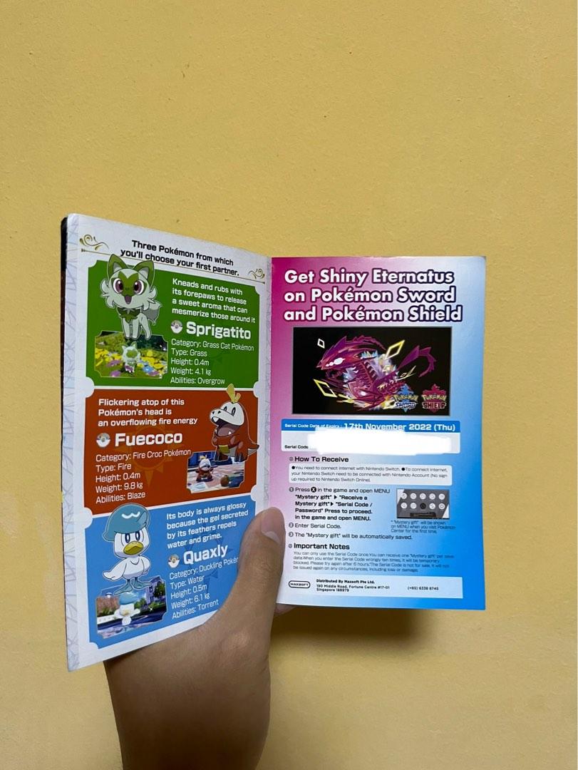 Shiny Eternatus Code (Pokemon Sword and Shield), Video Gaming, Video ...