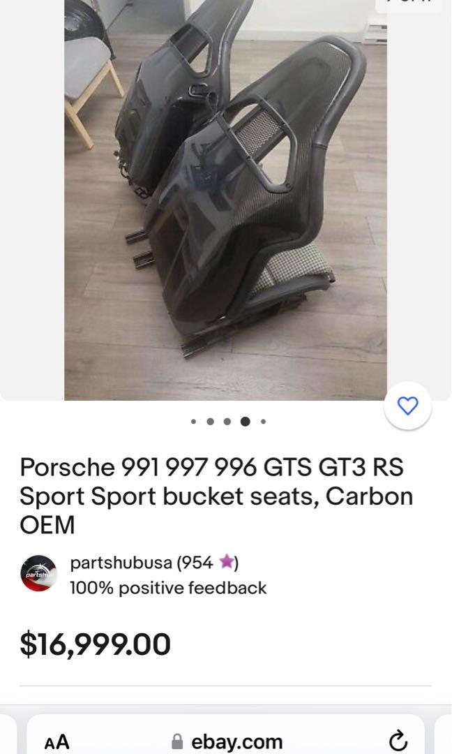 Porsche sport bucket seat for gt2 gt3 RS 911 991 992 996 981 718 997 ...