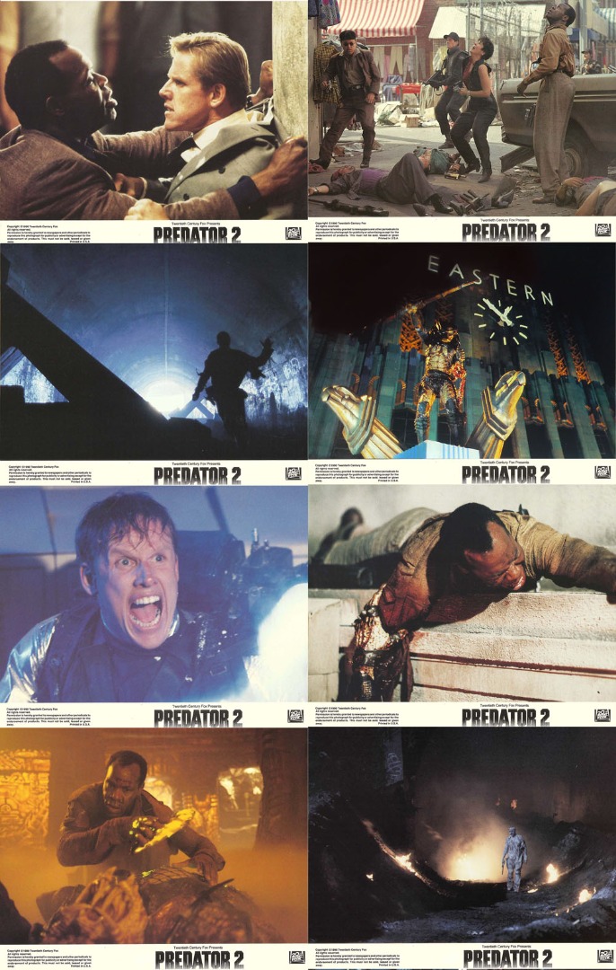 PREDATOR 2 (1990) LOBBY CARD SET SERIES 1 (SET OF 8), Hobbies & Toys ...
