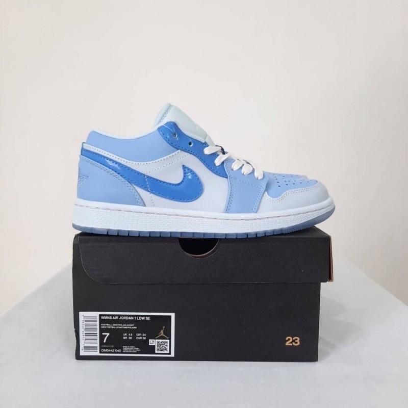 [Pre-Order] Air Jordan 1 Low Mighty Swooshers Blue, Men's Fashion ...