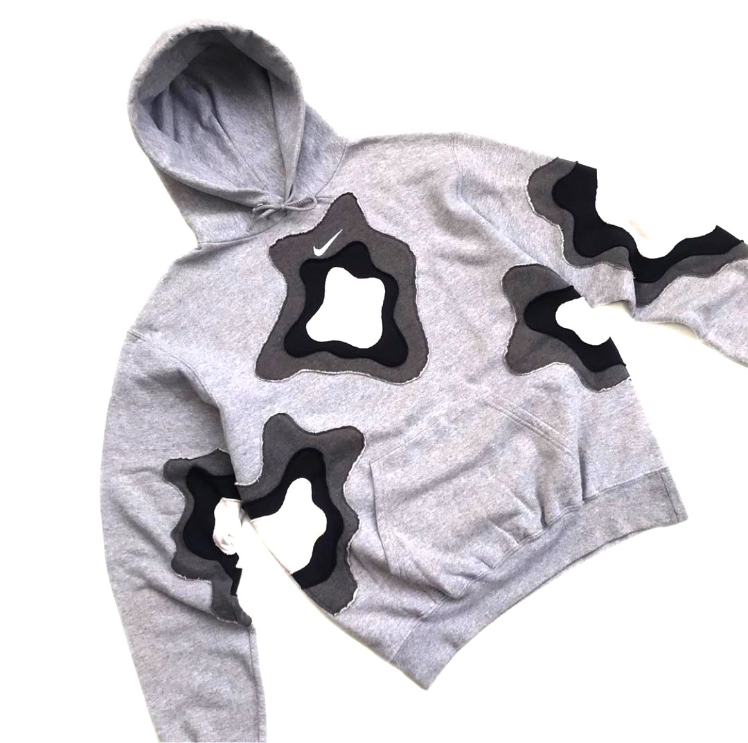Nike Patch Reworked Custom Hoodie, Men's Fashion, Tops & Sets, Hoodies ...
