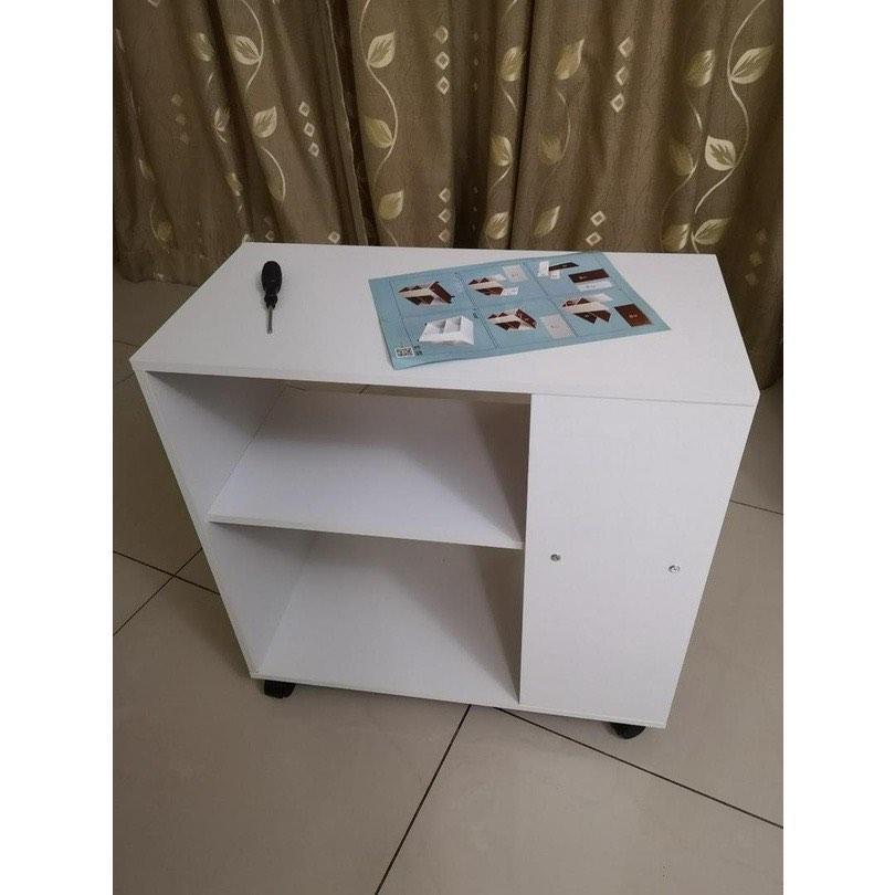 ROAM Bedside Table with Roller Bedroom Shelf Bedside Cabinet Storage ...