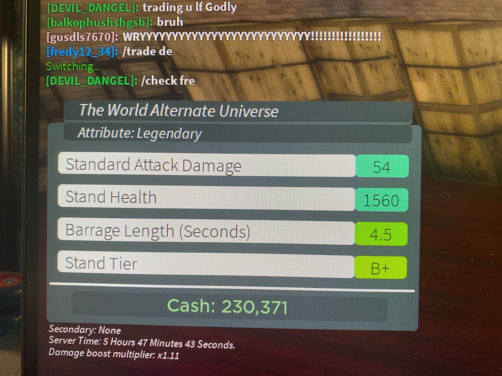 Roblox stand upright rebooted sur twau legendary, 電子遊戲, 電子遊戲, 其他 ...