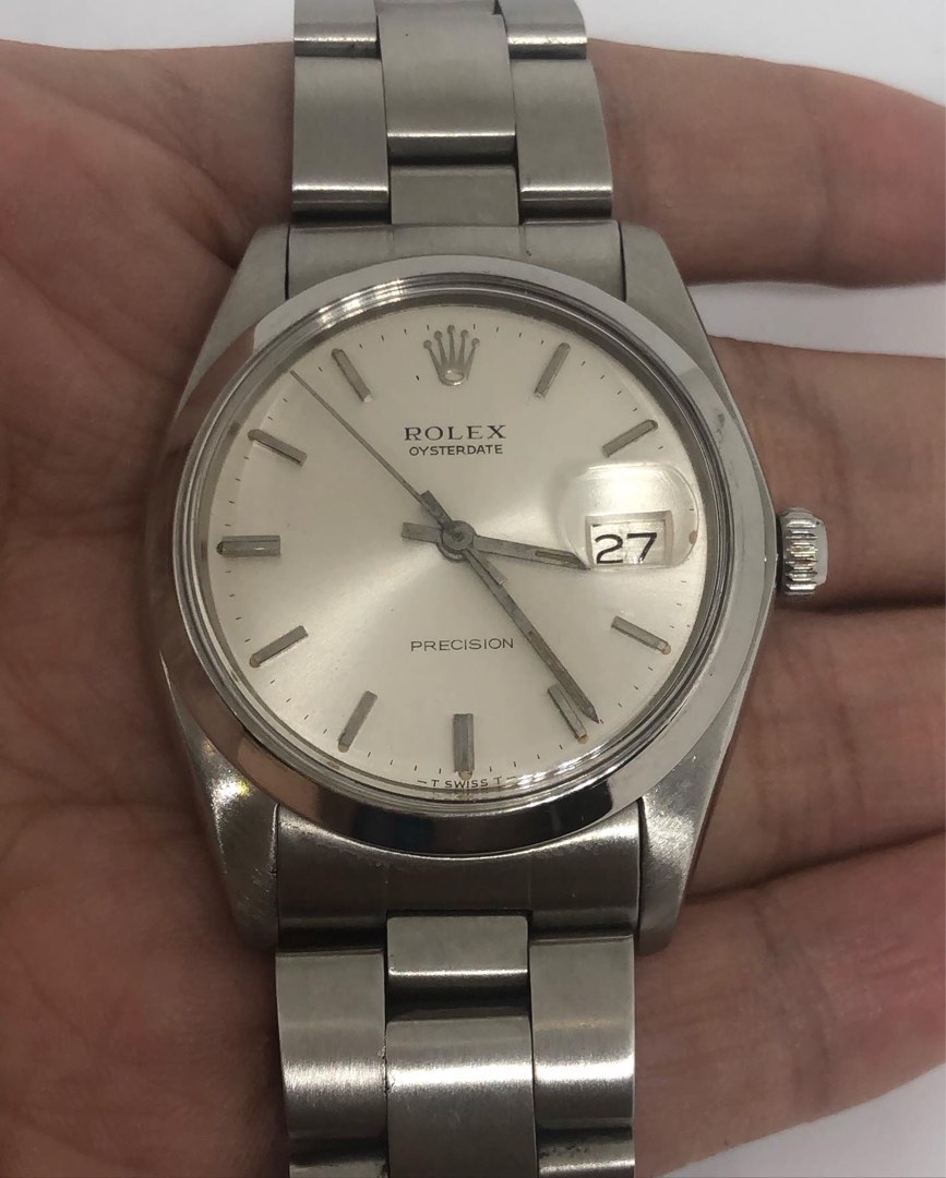 Rolex Oysterdate Precision 6694 reference 1225 movement 34mm case size ...