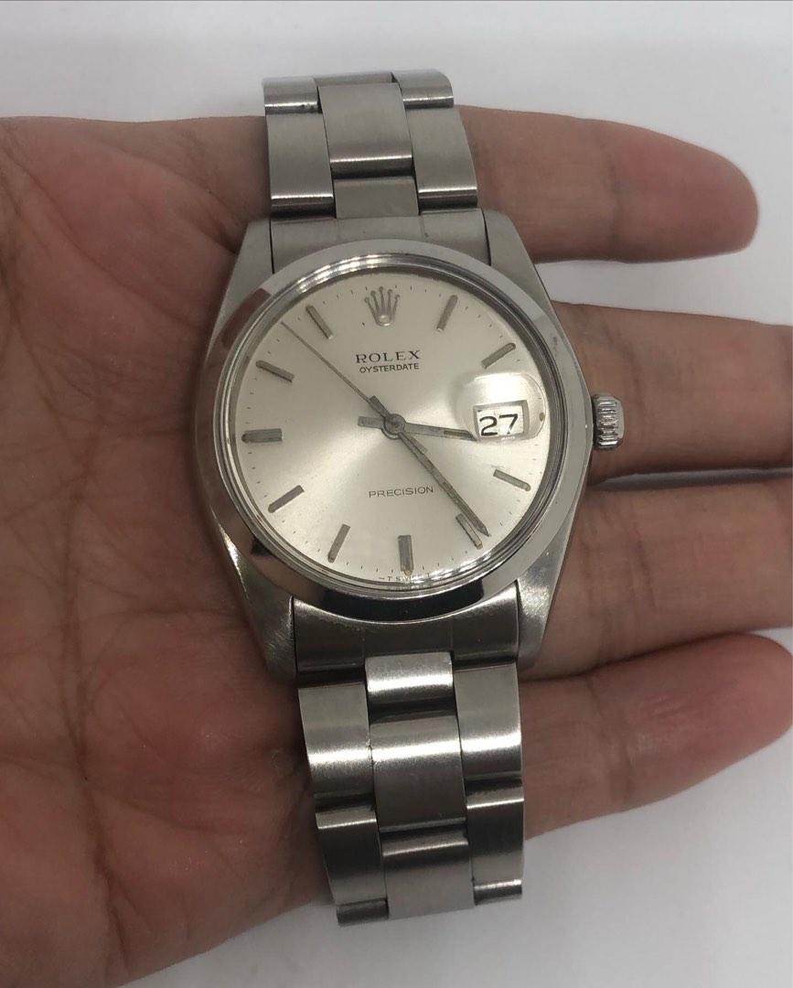 Rolex Oysterdate Precision 6694 reference 1225 movement 34mm case size ...