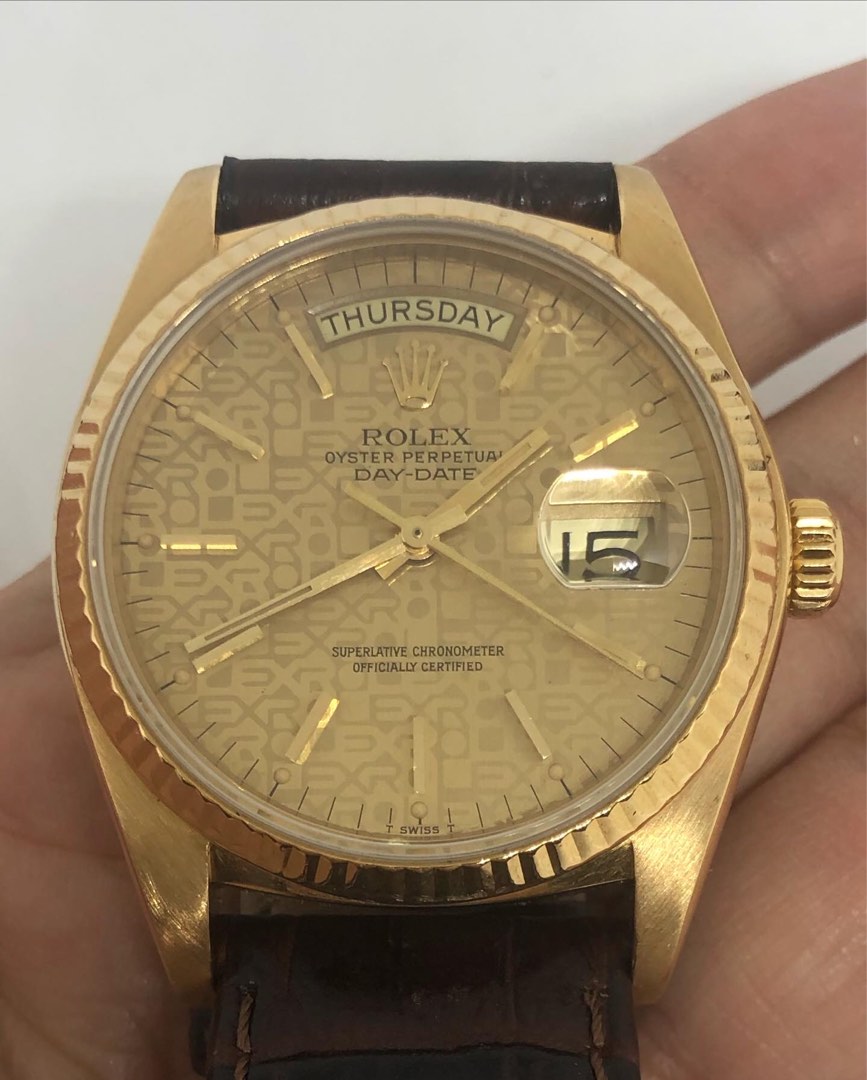 Rolex President Day-Date Computer Dial Rolex Rolex Solid 18k Gold 9/10 ...