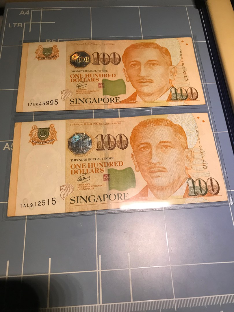 SGD $100 Portrait Series GCT Goh Chok Tong Signature banknotes, Hobbies ...
