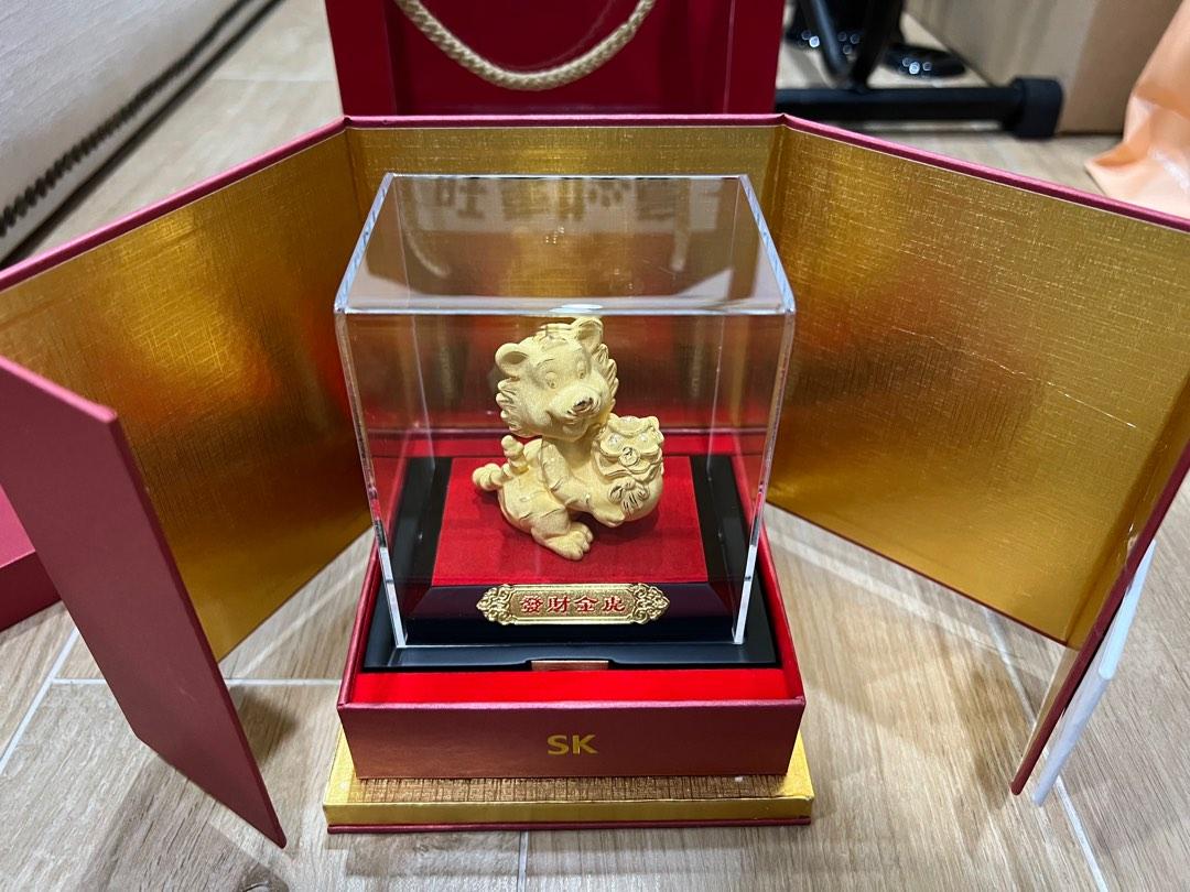 SK Jewellery 24k Gold Plated Tiger Figurine, Furniture & Home Living ...